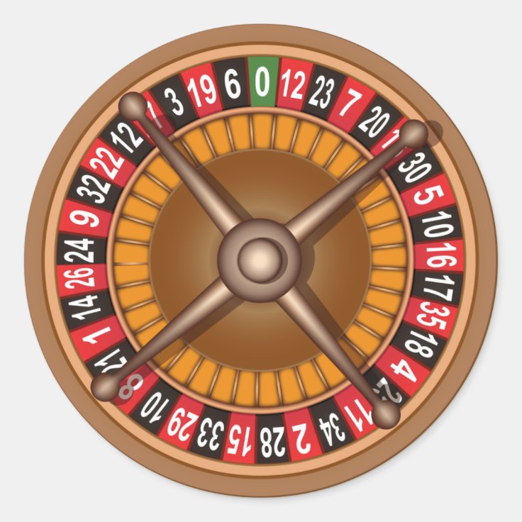 Roulette Wheel stickers | Zazzle