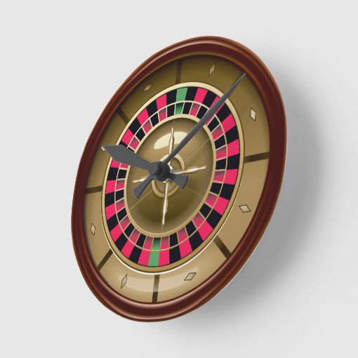 Roulette Wheel Wall Clock (Without Numbers) | Zazzle