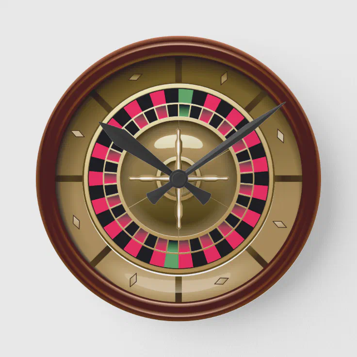 Roulette Wheel Wall Clock (Without Numbers) | Zazzle