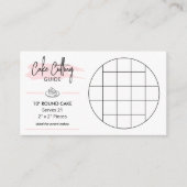 Round 10" Cake Cutting Diagram 2x2 Servings Guide Enclosure Card | Zazzle