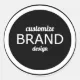 Round Add Your Logo Brand Business Stickers | Zazzle