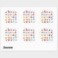round alphabet sticker | Zazzle