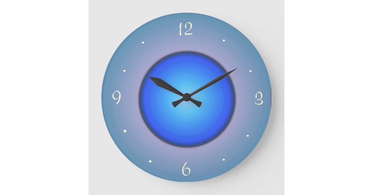 Round Blue/Aqua>Wall Clock | Zazzle