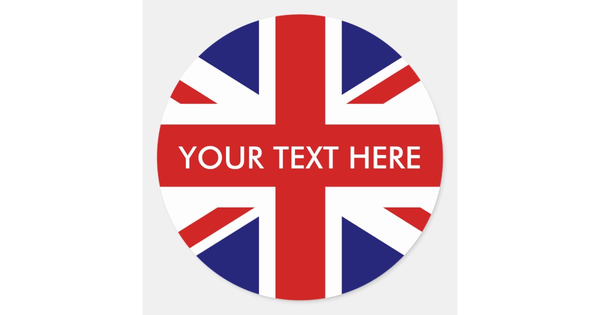 Round British Union Jack stickers | envelope seals | Zazzle