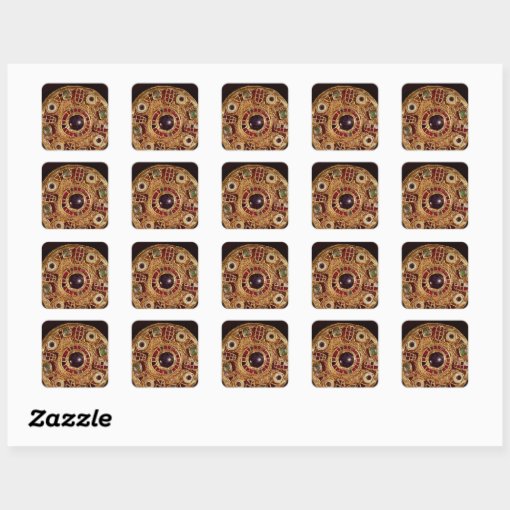 Round brooch square sticker | Zazzle