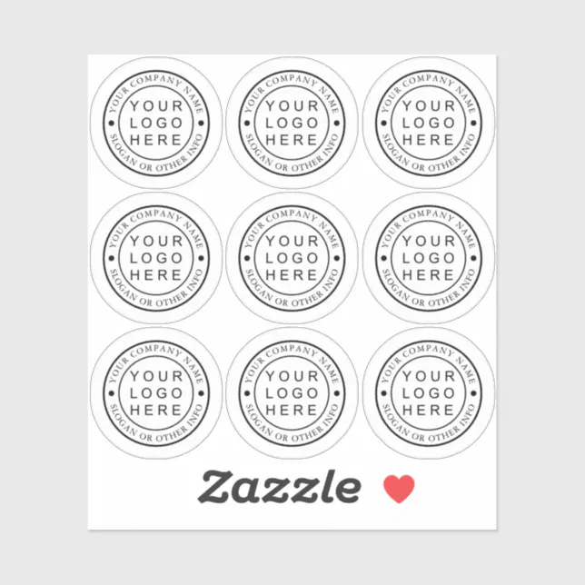 Round Business Logo Custom Clear Sticker | Zazzle