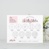 Round Cake Cutting Guides 2x2" Portions Blush Pink | Zazzle