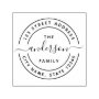 Round Calligraphy Script Family Return Address Self-inking Stamp | Zazzle