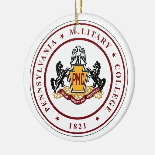 + Round Ceramic Ornament w/PMC Seal Logo | Zazzle