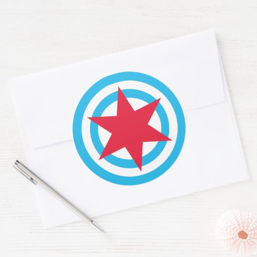 Round Chicago Flag Classic Round Sticker | Zazzle