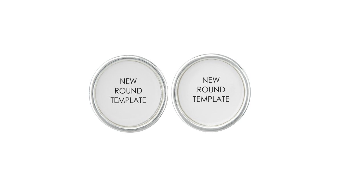 Round Cufflinks Template | Zazzle