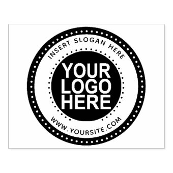 Round Custom Company Logo Rubber Stamp | Zazzle