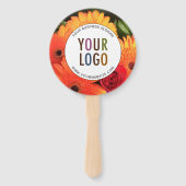 Round Custom Hand Held Fan with Your Logo & Photo | Zazzle