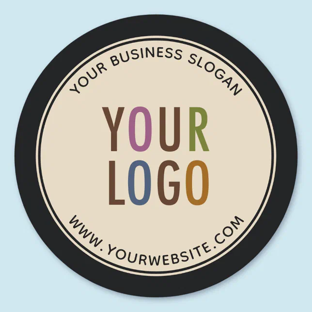 Round Custom Pulpboard Paper Coasters Company Logo | Zazzle