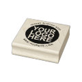 Round Custom Your Company Logo Rubber Stamp | Zazzle