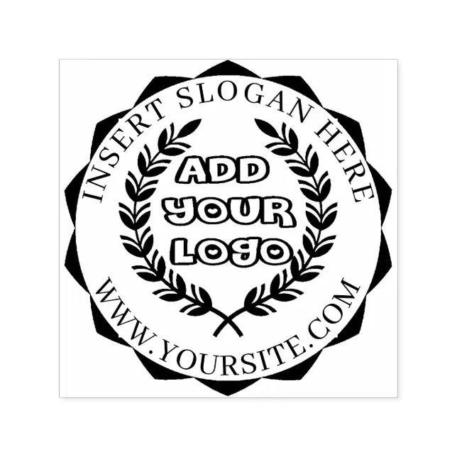 Round Custom Your Company Logo Self-inking Stamp | Zazzle