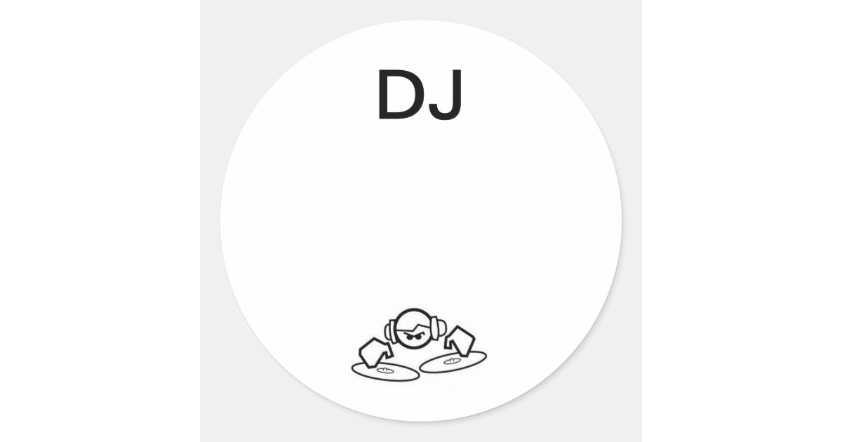 Round DJ Stickers | Zazzle.com