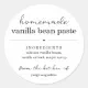 Round Homemade Vanilla Bean Paste Gift Label | Zazzle