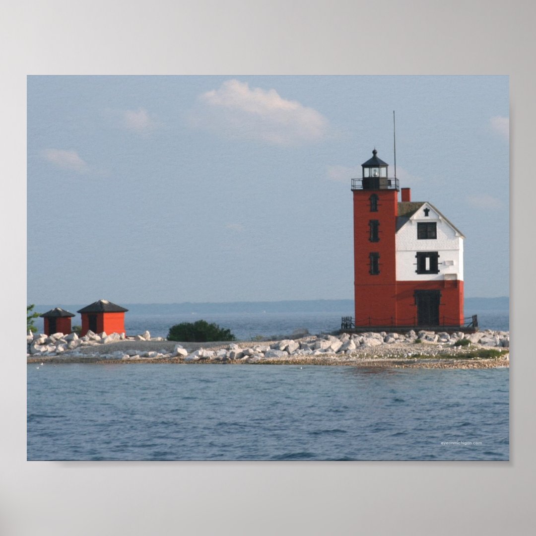 Round Island Lighthouse Poster | Zazzle
