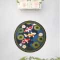 Round Koi Fish Pond Rug 5x5 Area Indoor or Outdoor | Zazzle