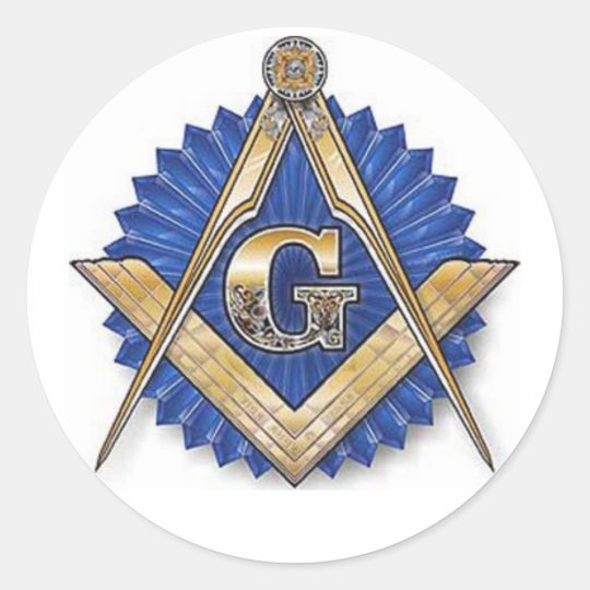 Round Masonic Sticker | Zazzle.com