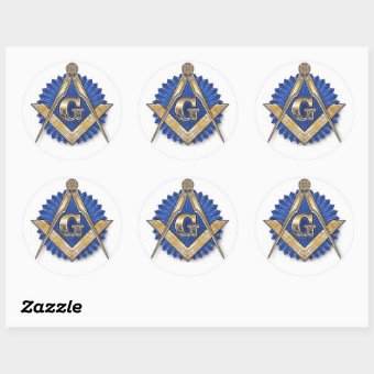 Round Masonic Sticker | Zazzle