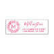 Round Musical Notes Name Script & Return Address Self-inking Stamp | Zazzle