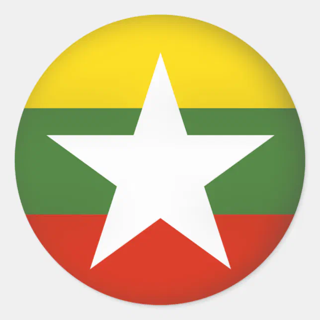 Round Myanmar Classic Round Sticker | Zazzle