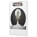 Round old rocket lift off clipboard | Zazzle