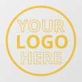 Round or Square Business Logo Wall Decal | Zazzle