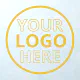 Round or Square Business Logo Wall Decal | Zazzle
