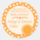 Round orange cookie exchange baking gift stickers | Zazzle
