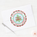 Round Personalized Special Delivery Christmas Classic Round Sticker ...