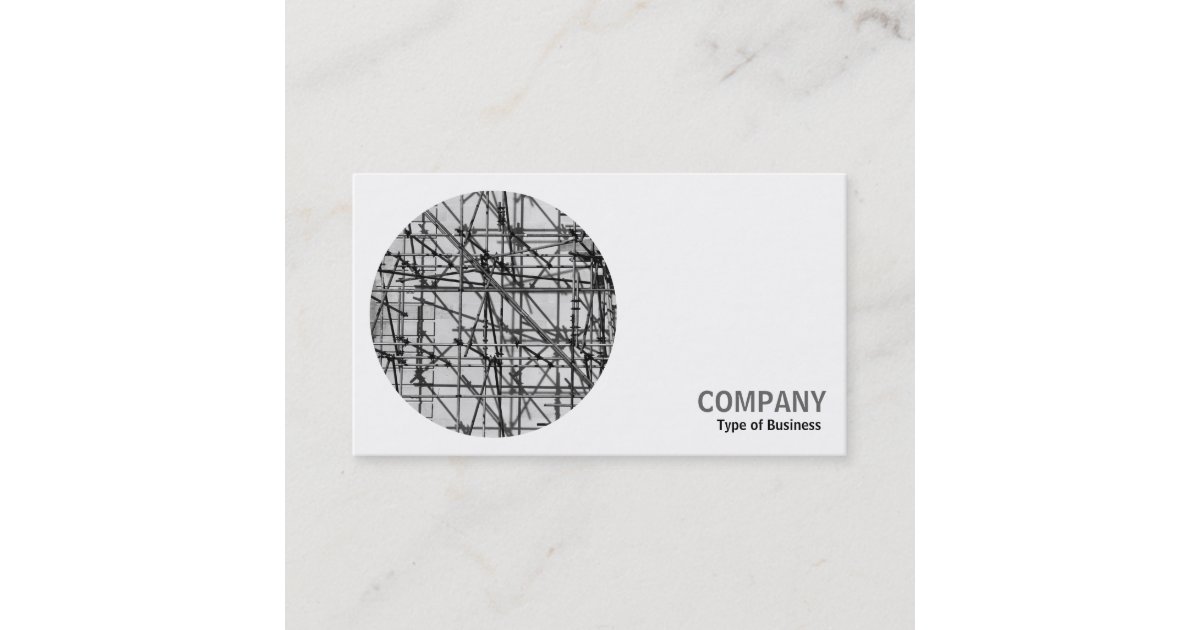 Round Photo - Scaffolding Business Card | Zazzle
