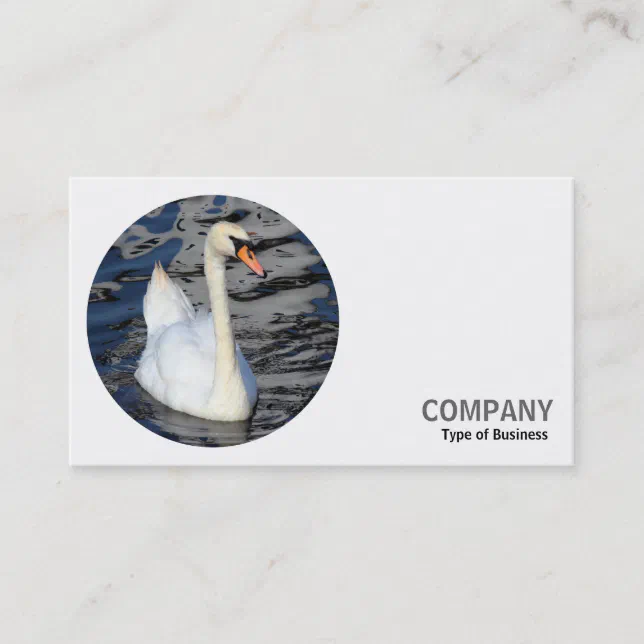 Round Photo - Swan Business Card | Zazzle