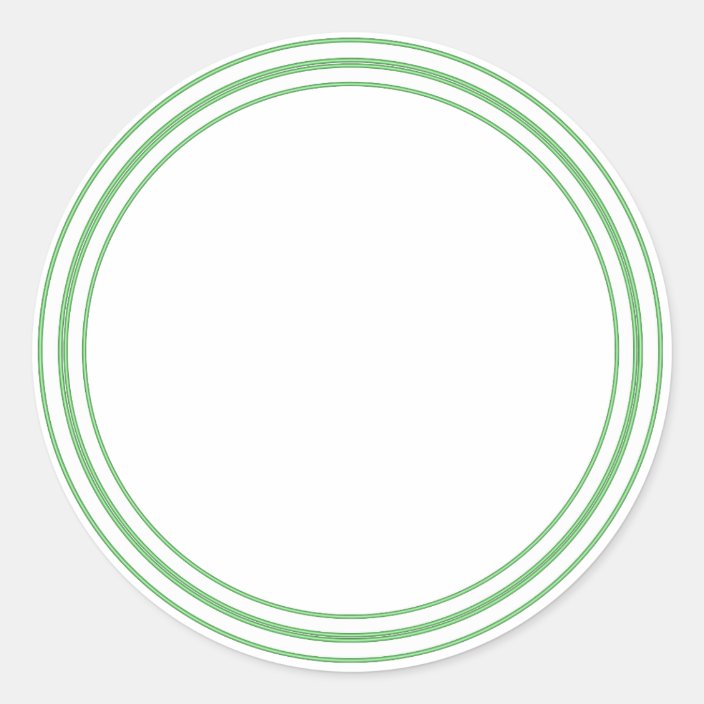 ROUND Plain STICKER with BORDER - Greetings Lables | Zazzle