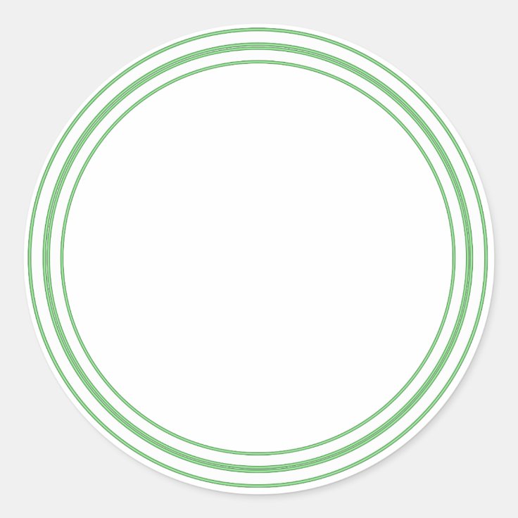 ROUND Plain STICKER with BORDER - Greetings Lables | Zazzle