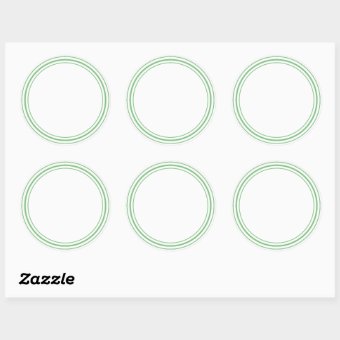 ROUND Plain STICKER with BORDER - Greetings Lables | Zazzle
