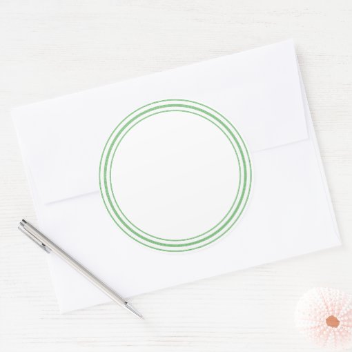 ROUND Plain STICKER with BORDER - Greetings Lables | Zazzle