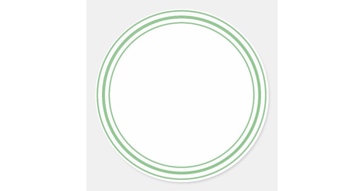 ROUND Plain STICKER with BORDER - Greetings Lables | Zazzle