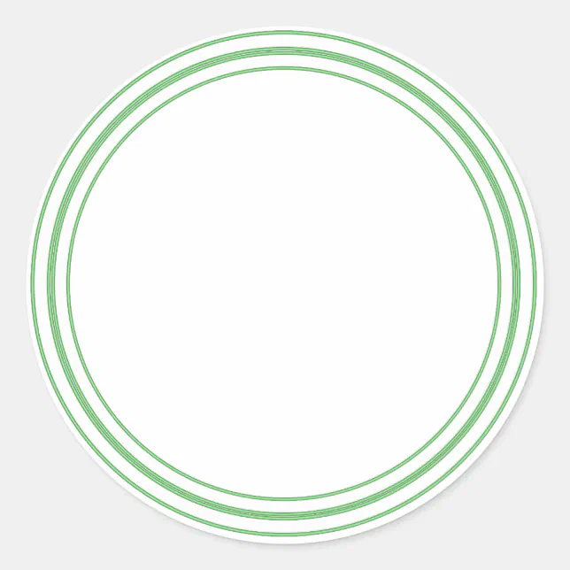ROUND Plain STICKER with BORDER - Greetings Lables | Zazzle