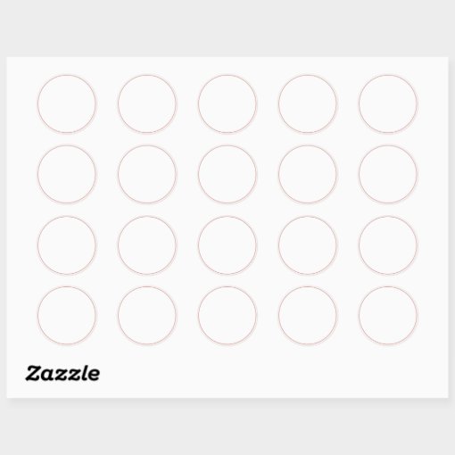 ROUND Plain STICKER with BORDER - Greetings Lables | Zazzle