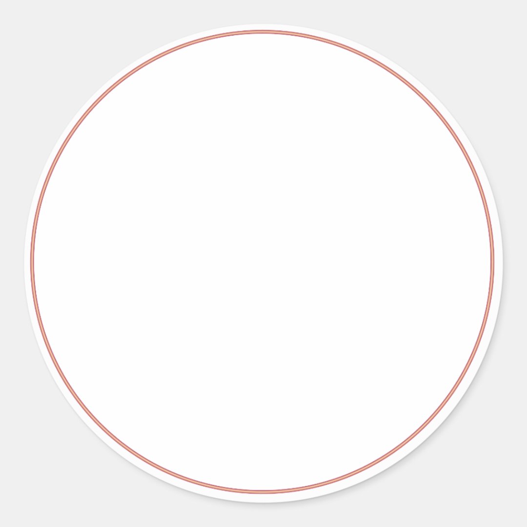 ROUND Plain STICKER with BORDER - Greetings Lables | Zazzle