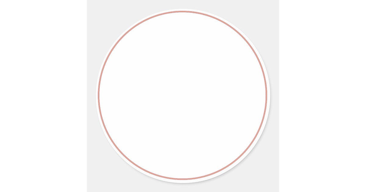 ROUND Plain STICKER with BORDER - Greetings Lables | Zazzle