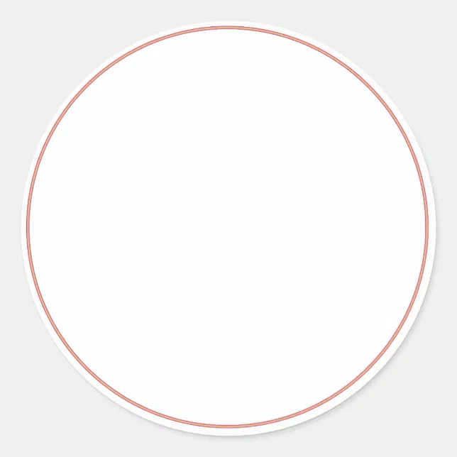 ROUND Plain STICKER with BORDER - Greetings Lables | Zazzle