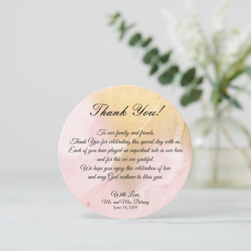Round Plate Thank You Cards | Zazzle