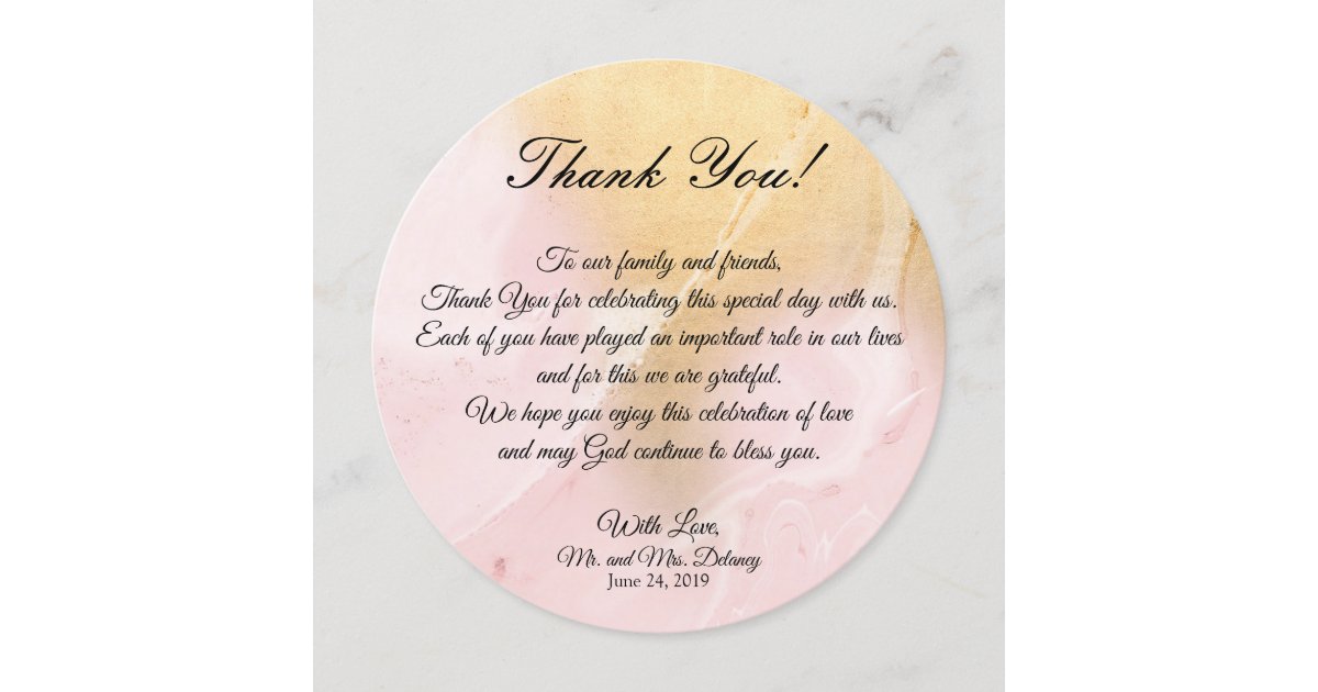 Round Plate Thank You Cards | Zazzle