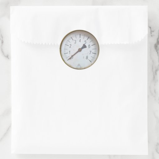 Round Pressure Meter Dial Stickers | Zazzle