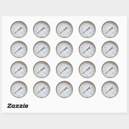 Round Pressure Meter Dial Stickers | Zazzle