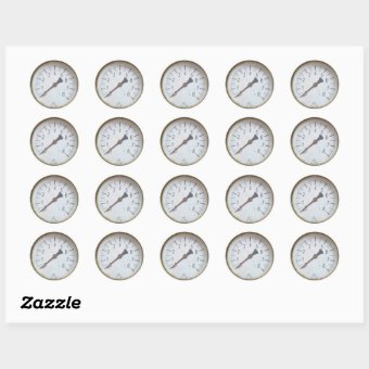 Round Pressure Meter Dial Stickers | Zazzle